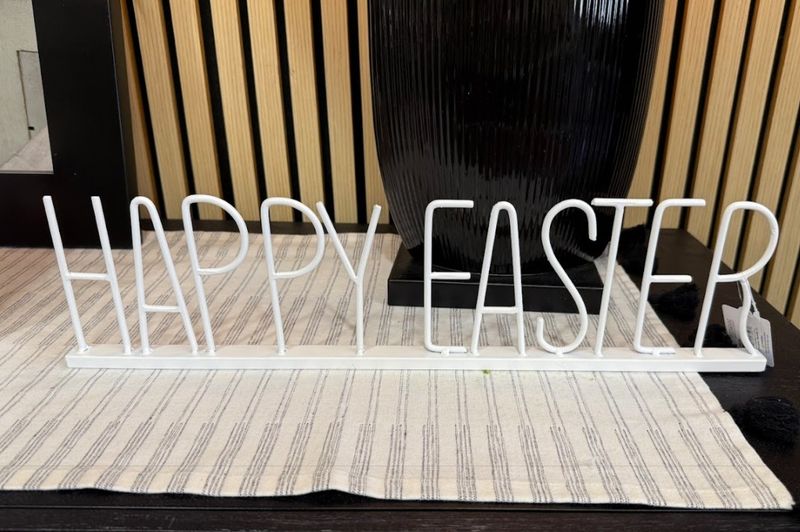 Metal Happy Easter Sign