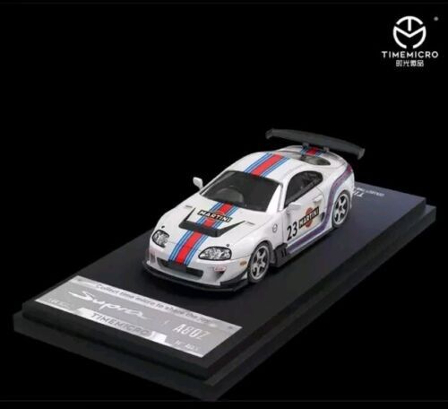 Time Micro Toyota Supra A80 In Martini Livery 1/64 Diecast