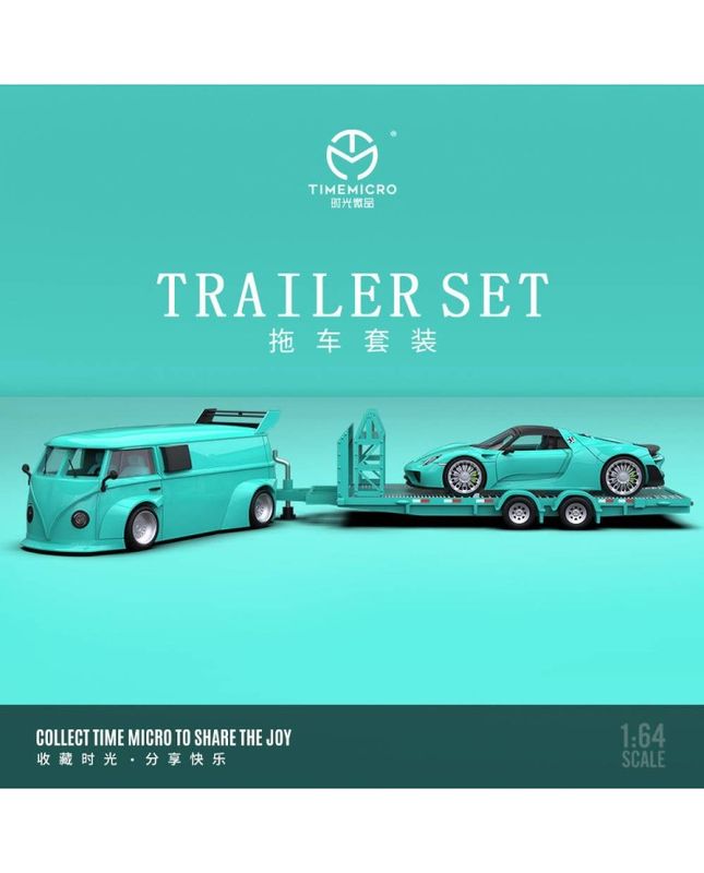 Time Micro 1/64 Volkswagen + Trailer + Porsche 918
