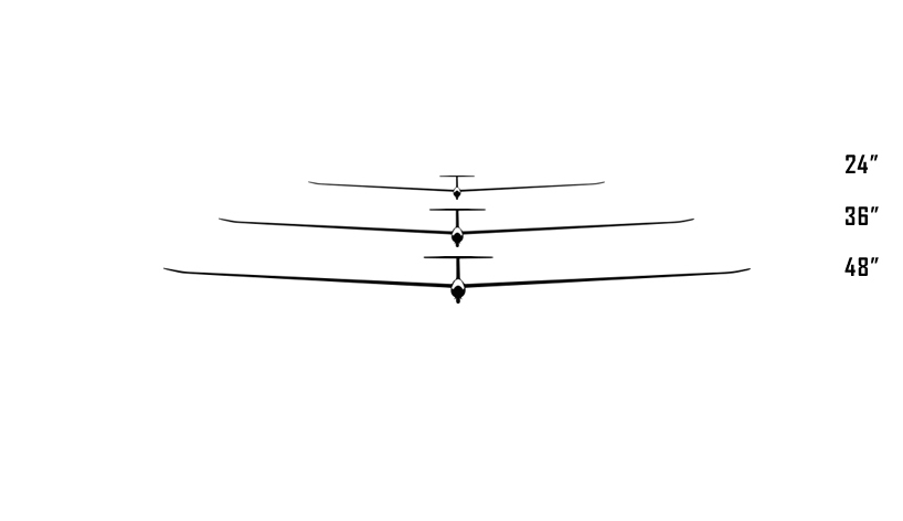 BLACK Glider Wingspan Window Decal | Sailplane Graphics