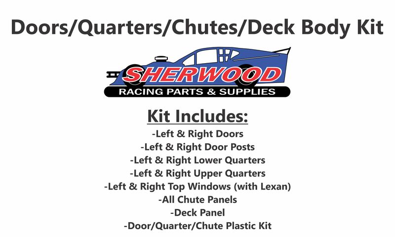 Dirt Modified Doors/Quarters/Chutes/Deck Body Kit (fits Bicknell)