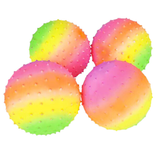 5" Deflated Rainbow Knobby Balls | S&B Candy & Toy Co-St. Louis Game Co.