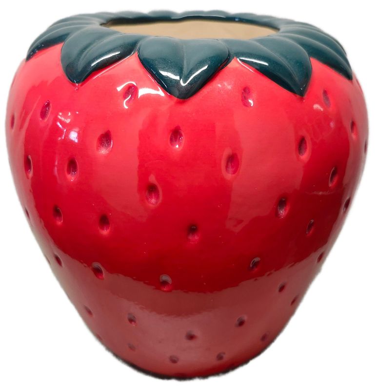 CERAMIC STRAWBERRY PLANTER 7"