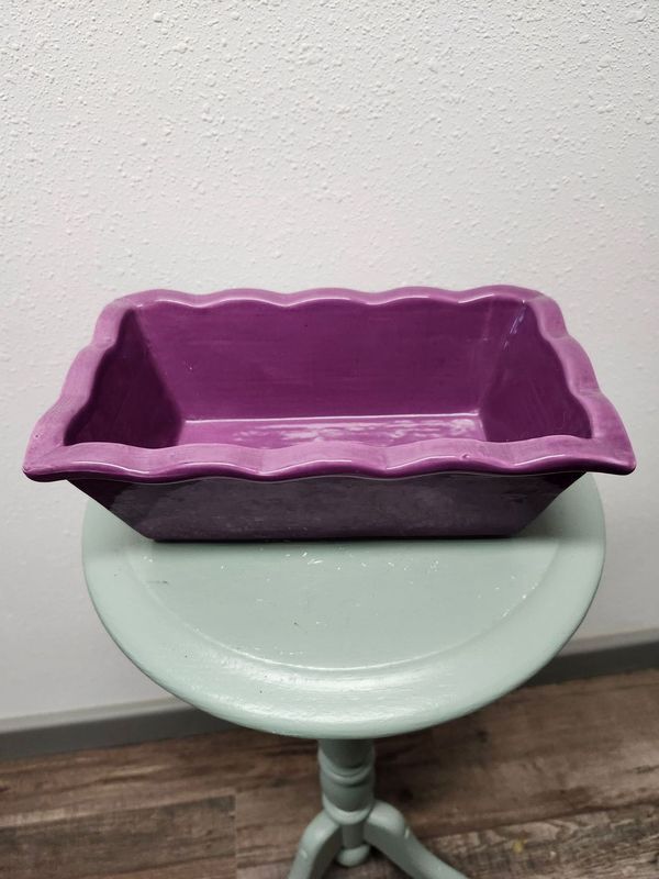 CERAMIC LOAF PAN 6X10" - PURPLE