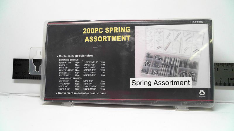 Spring Assortment Kit - Extension + Compression (200pc)