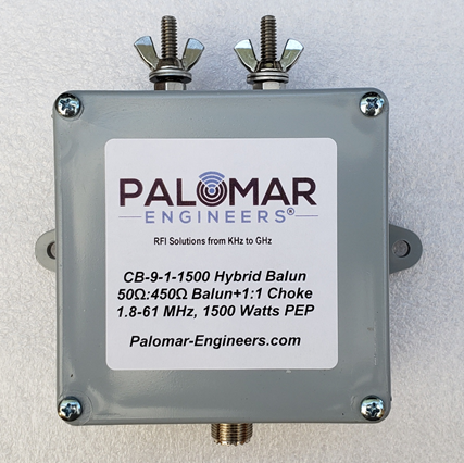 Hybrid 9:1 Current Balun + 1:1 Current Balun in one enclosure, 1.8-61 ...