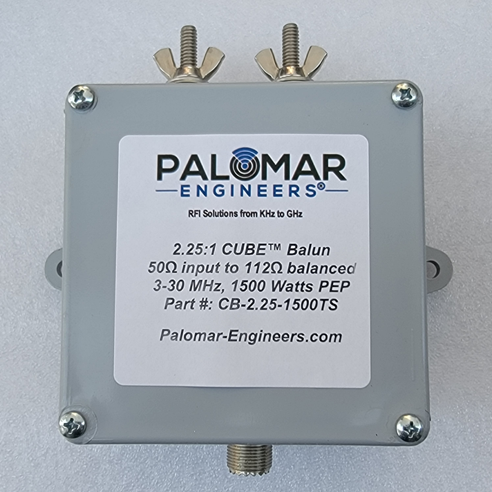 50:112 (2.25:1) CUBE™ Balun 3-30 MHz, 1.5KW/3KW/5KW - Bullet(TM) Baluns ...