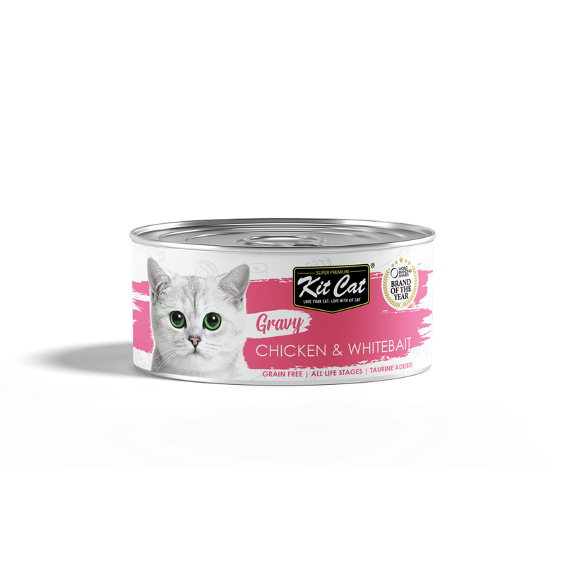 Kit Cat Gravy Series Chicken & Whitebait Wet Cat Food 70gm