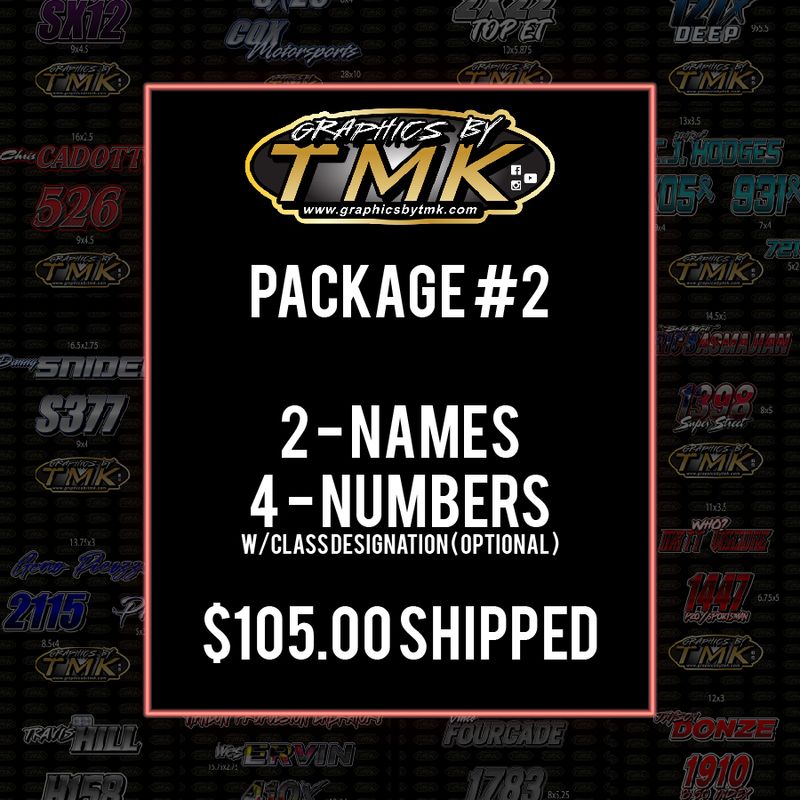 Driver Name / Car # Decals – Store