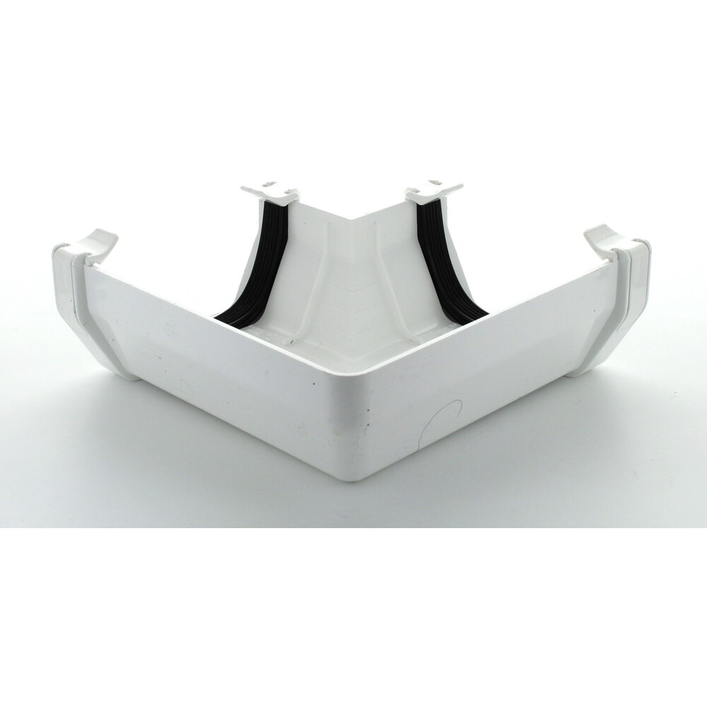 Hunter 114mm Squareflo Gutter WR383 90 Degree Angle White