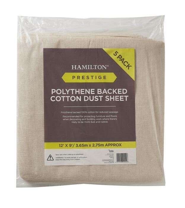 Hamilton Prestige Poly Back Cotton Dust Sheet 12x9