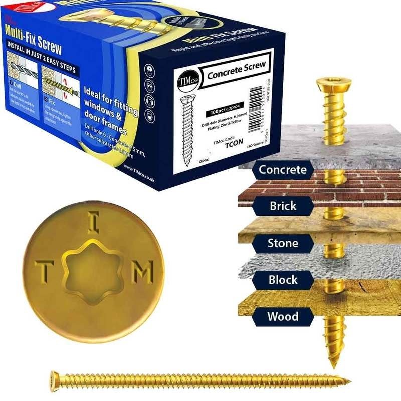 Timco Multi-Fix Concrete Screw 100 per Box