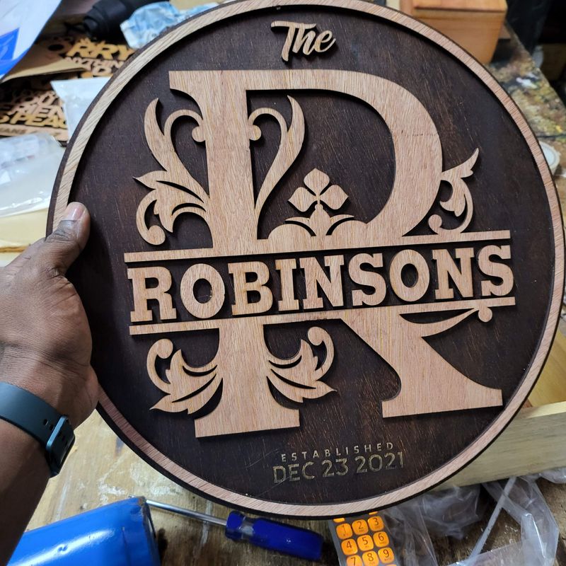 Personalized 2 layer Monogram