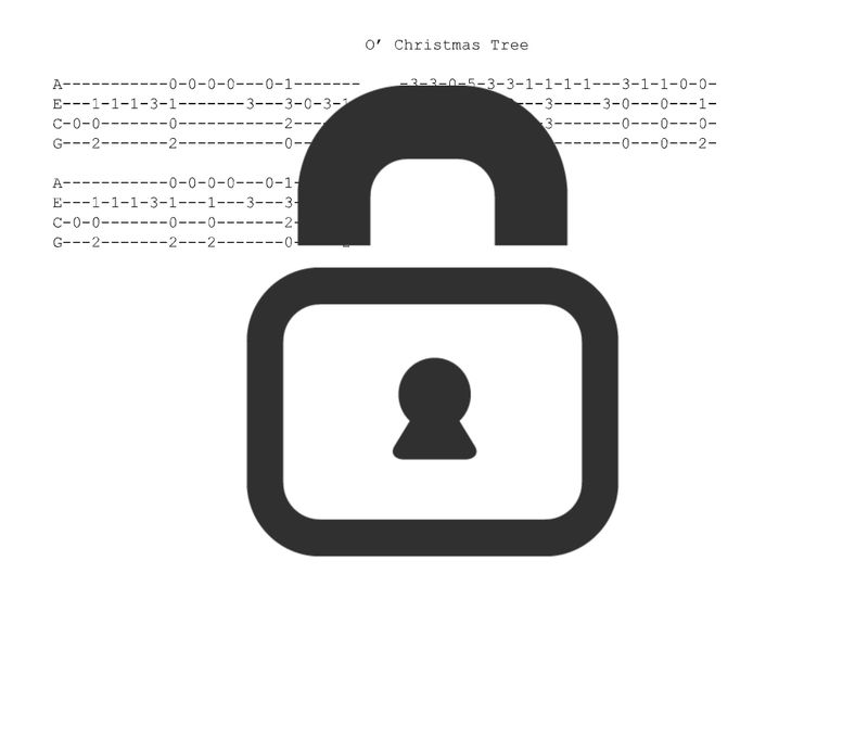 "O Christmas Tree" Fingerstyle Ukulele Tab Sheet