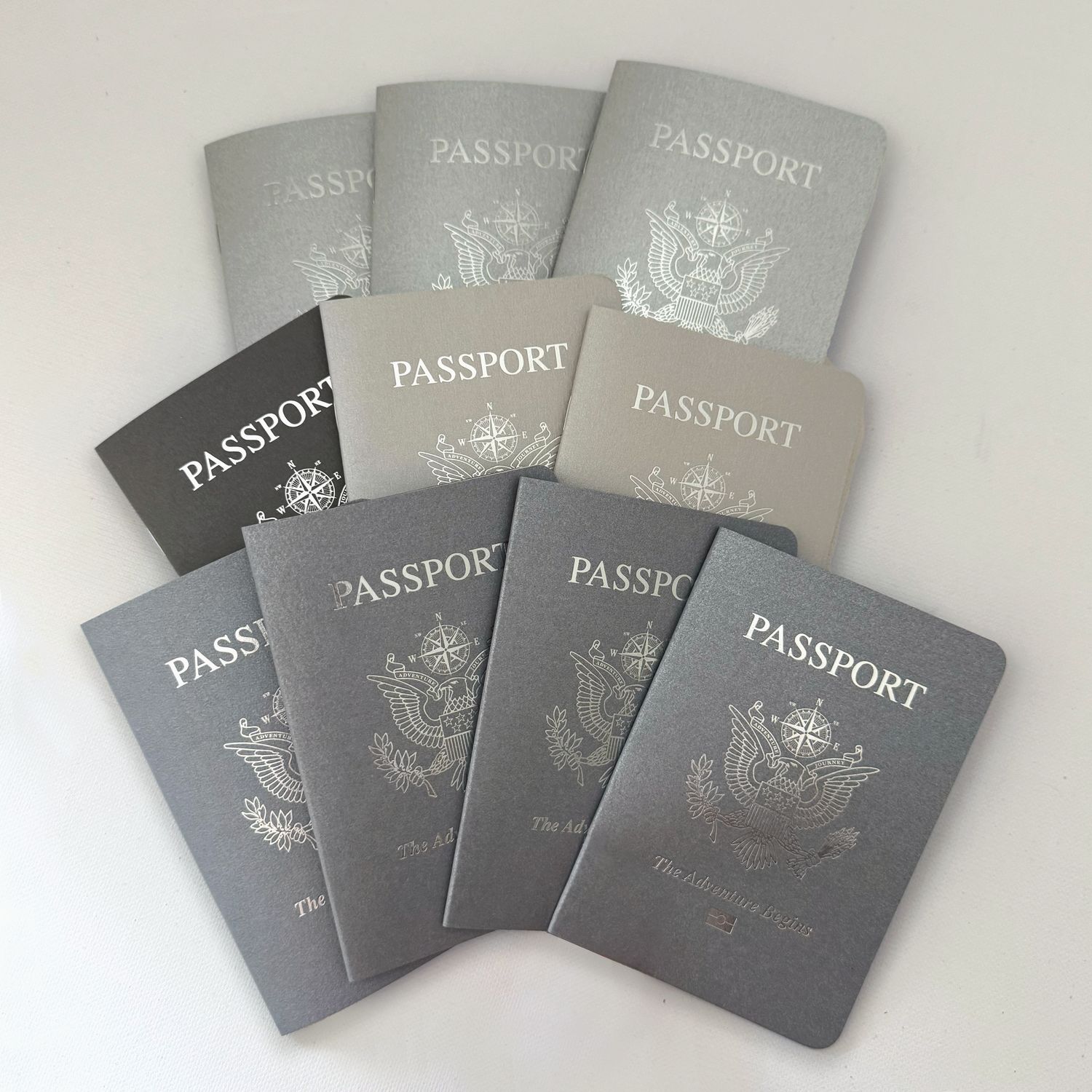 Combo Pack – SILVER + GRAY Passport Books (Pack of 10) – Passport ...