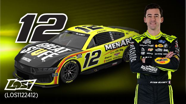 Ryan Blaney No. 12 Menards 2024 Ford Mustang: 1/12 AWD LOSI NASCAR RC ...