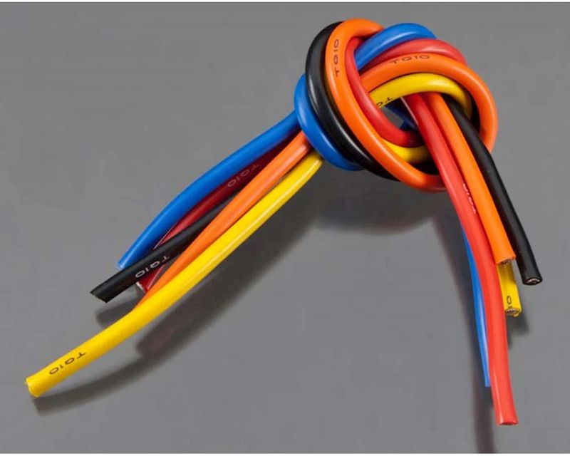 TQ Wire Silicone Wire Pack (5) (1 Each) (10AWG) (Black, Red, Blue ...