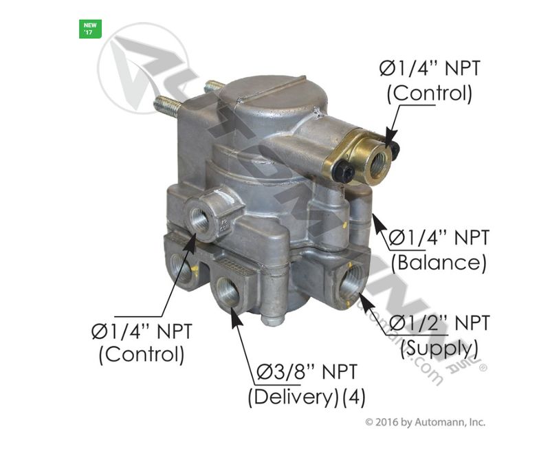 SR7 Type Spring Brake Mod Valve P/N K021557 /170.K021557