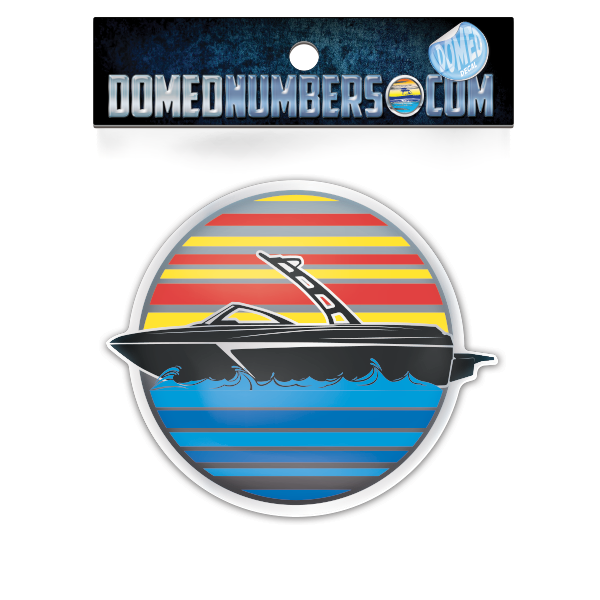 Domed Numbers Decal
