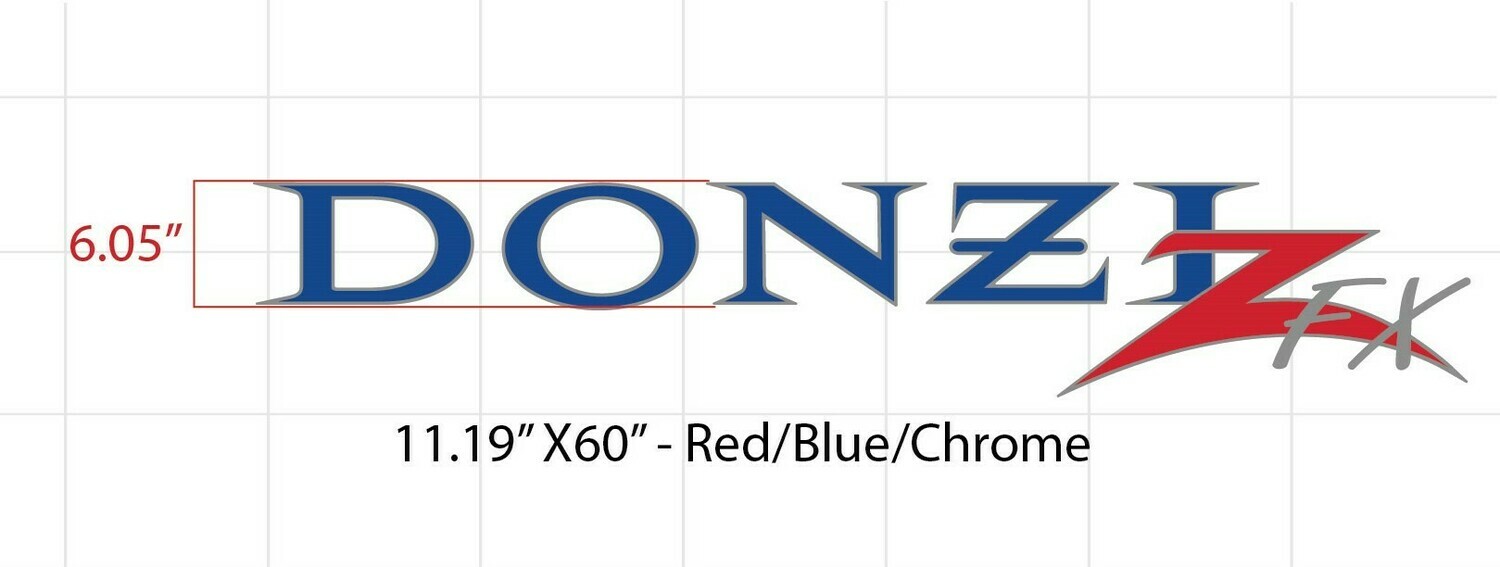DONZI ZFX Domed Boat Decals