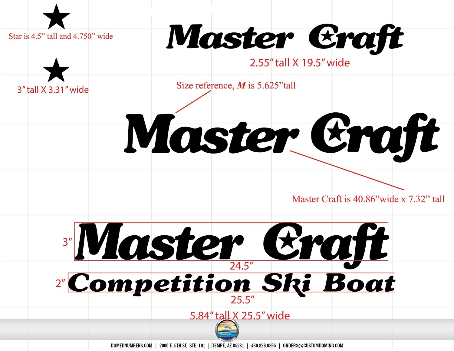1986 MasterCraft Decal Package