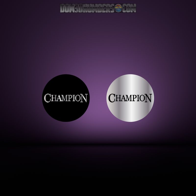 Champion Boats Steering Wheel and Trailer Decals