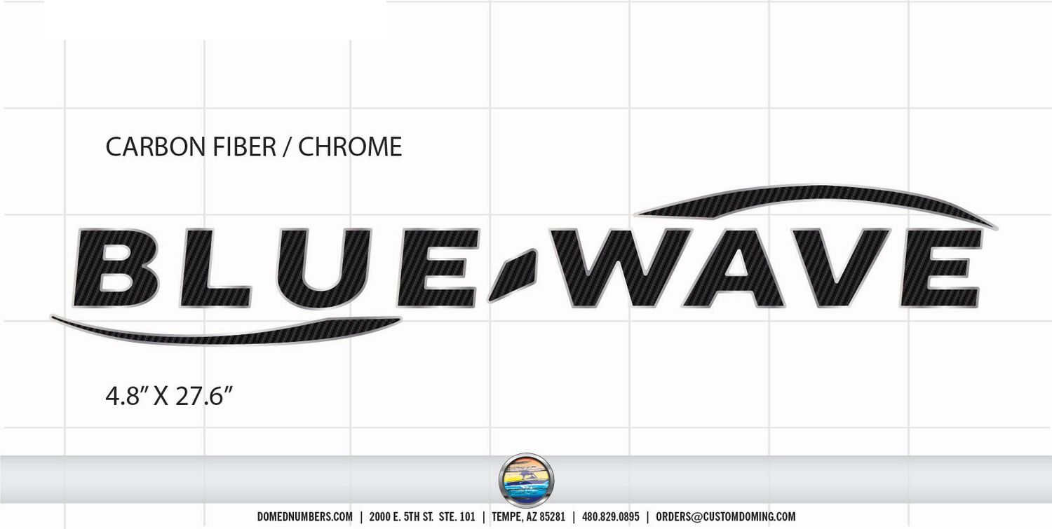 Blue Wave Domed Decal Set