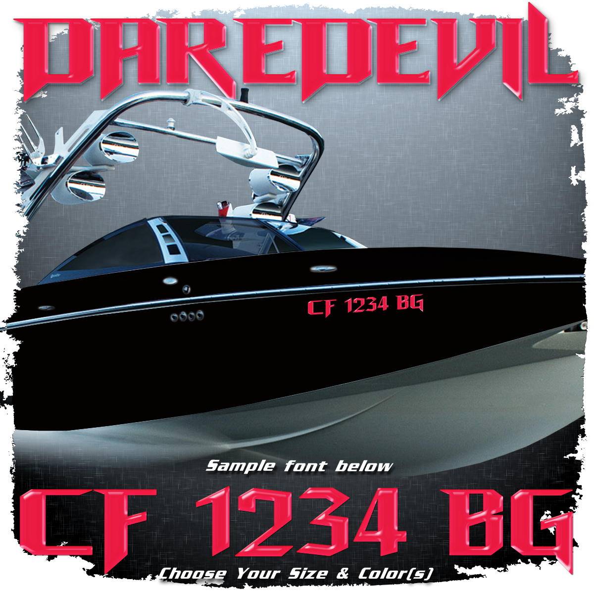 Domed Registration in the Daredevil Font