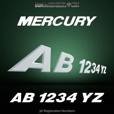 3D Emblem Registration Numbers