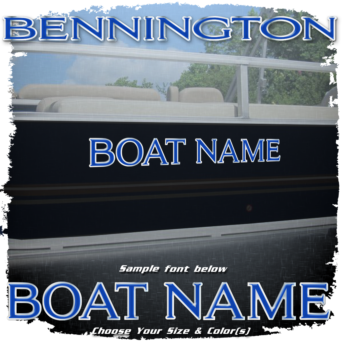 Domed Boat Name in the Bennington Font, logo v1