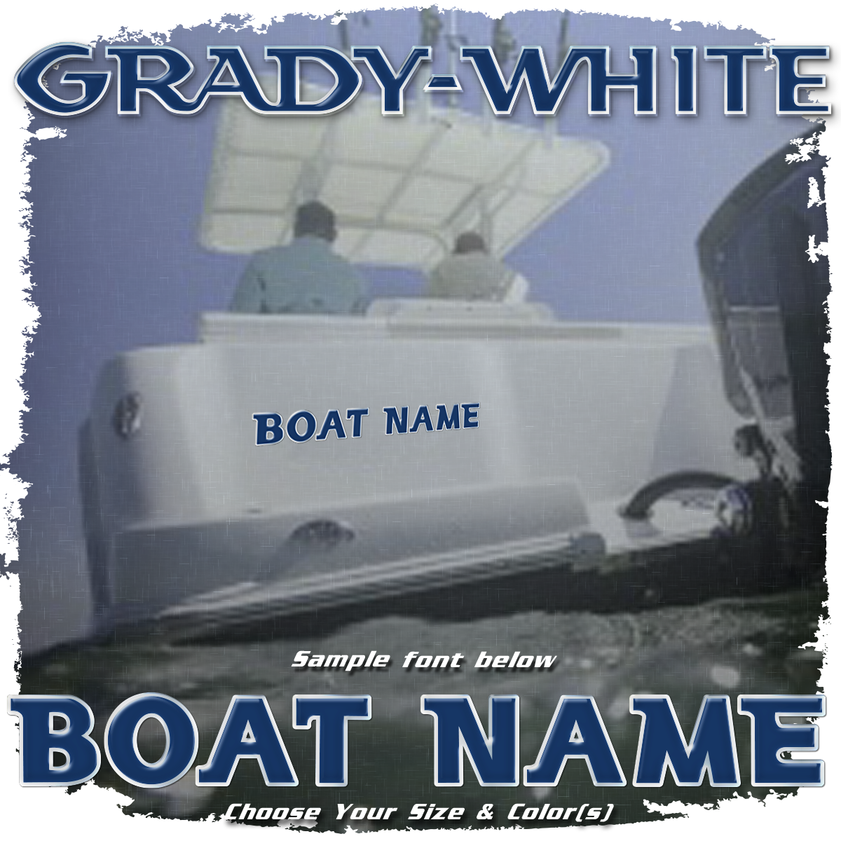 Domed Boat Name in the Grady-White Font