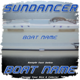 Domed Boat Name in the Sea Ray Sundancer Font