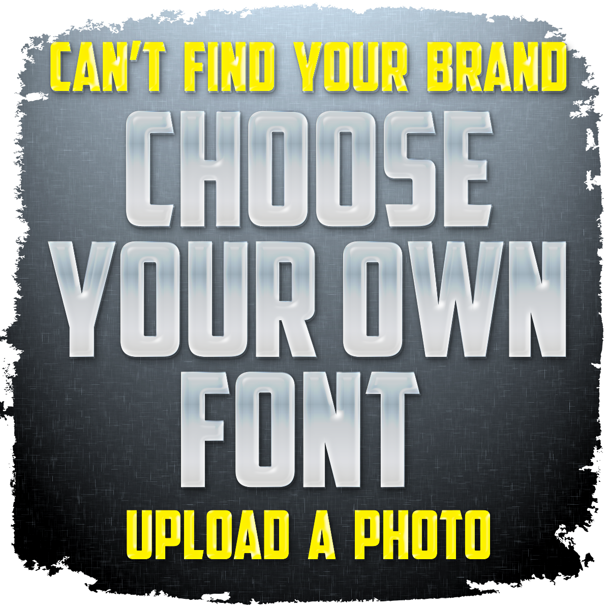 Domed Registration Numbers, Choose Your Own Font