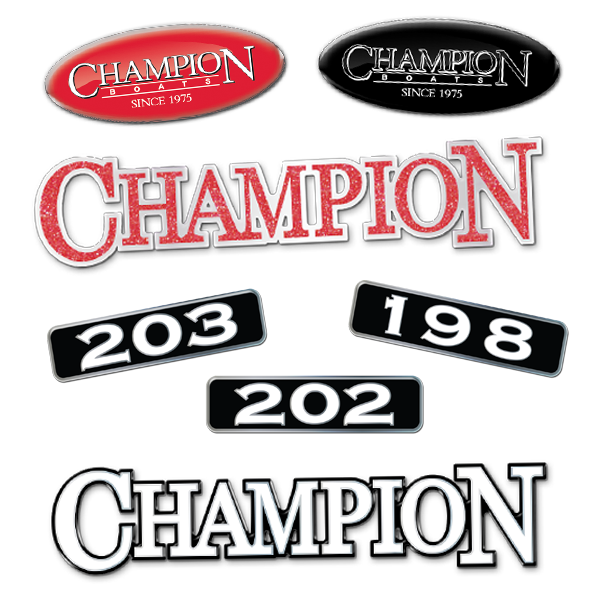 Domed Champion Decals