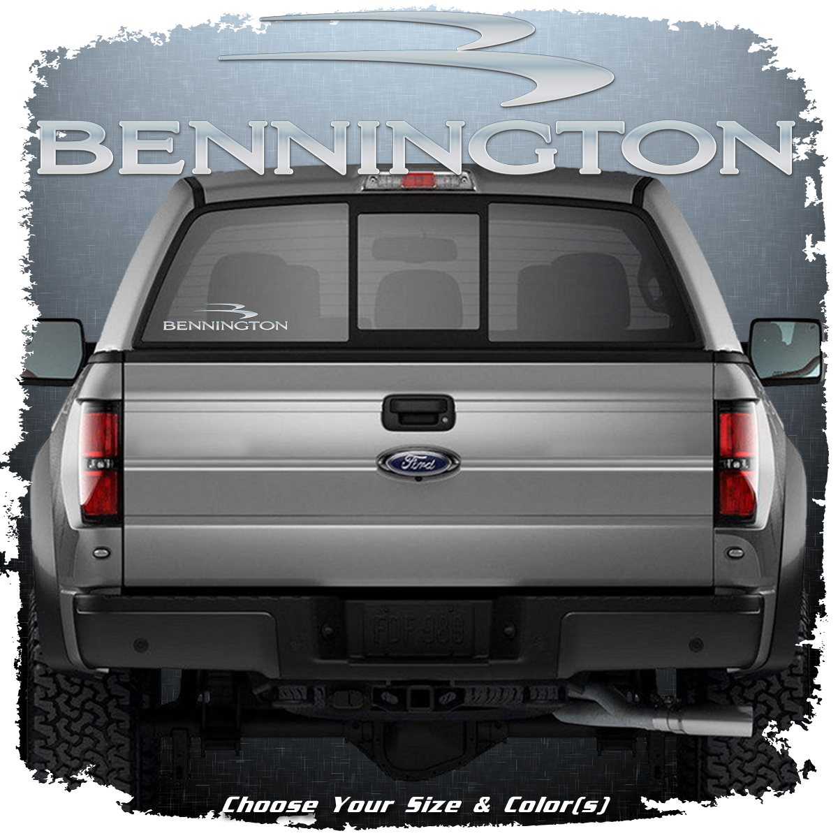 Domed Bennington decal, Choose Your Size & Color
