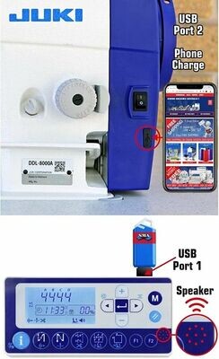 JUKI DDL-8000A Direct-drive, High-speed, 1-needle, Lockstitch Machine with Automatic Thread Trimmer