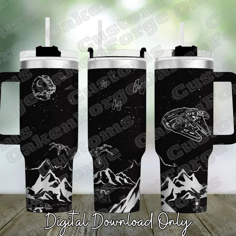 Star Wars Hoth 40oz Tumbler Full Wrap SVG File