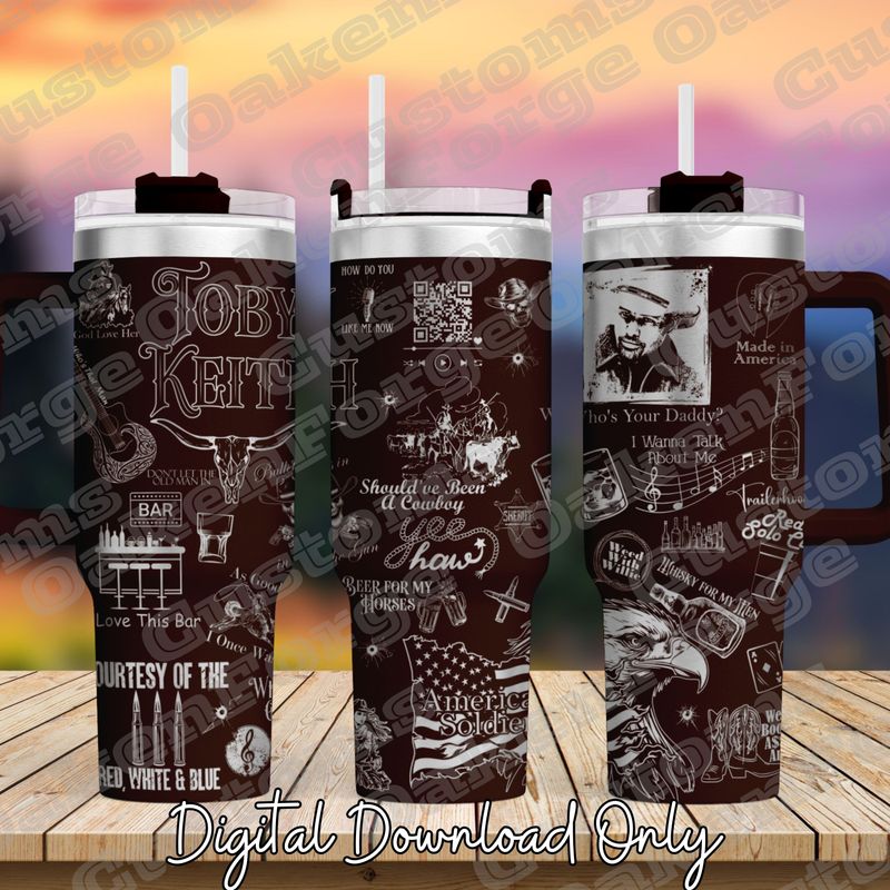 Toby Keith 40oz Tumbler SVG File