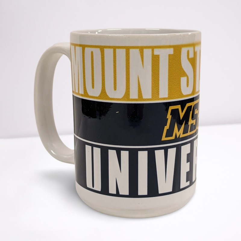 Mount St. Joseph University Blue/Gold MSJ Sports Logo Mug
