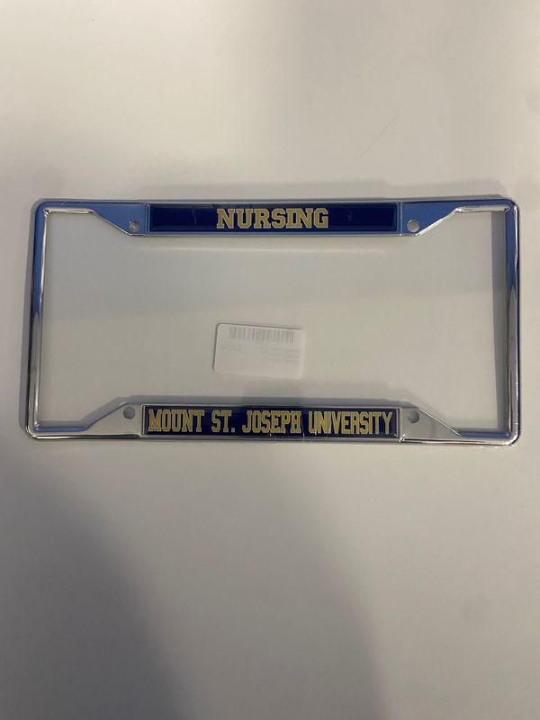 License Plate Frame Nursing Mount St. Joseph University