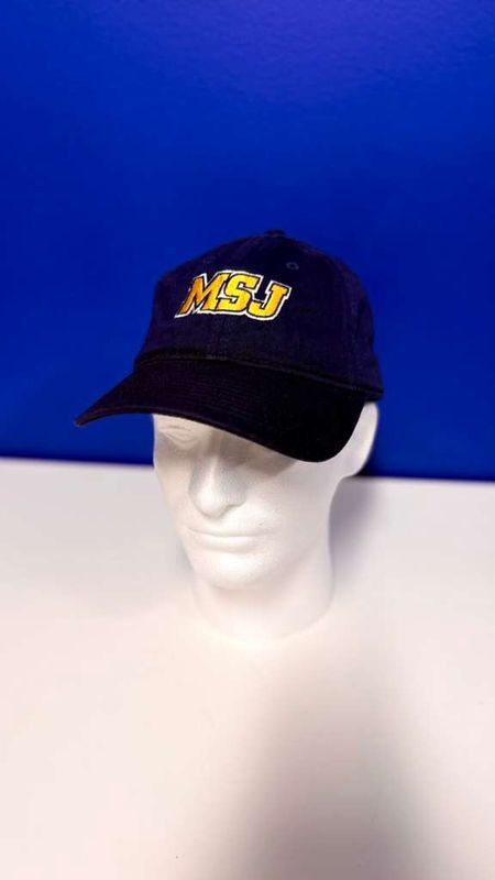 Navy Washed MSJ Sport Logo Cap