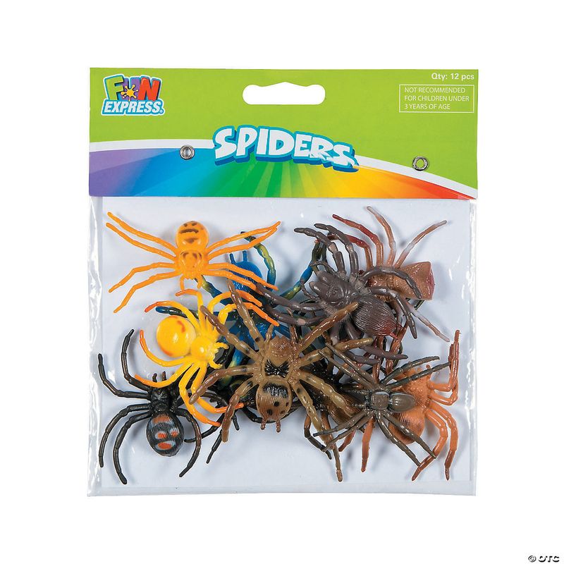 Plastic Spiders 12 Pc Value Pack