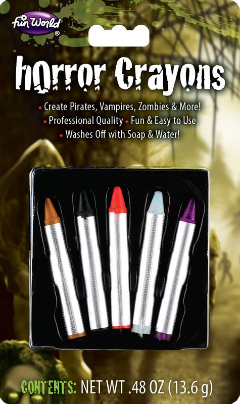 Horror Makeup Crayons 5ct
