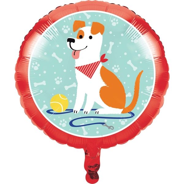 Dog Party 18" Mylar Balloon - Helium Inflated