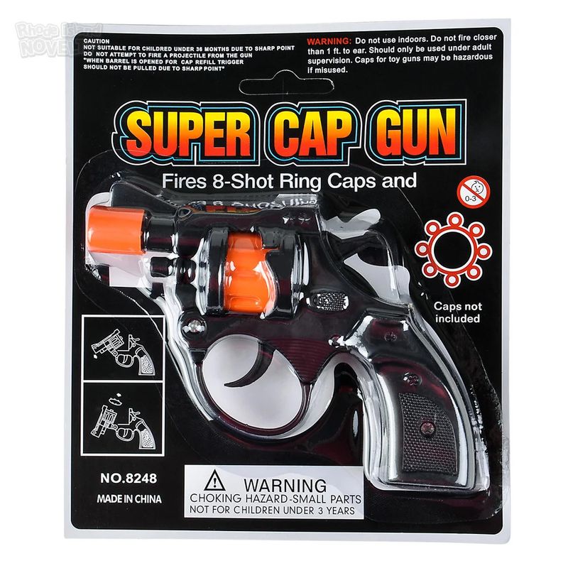 Cap Gun 8-Shot Revolver - 12 Ct Box