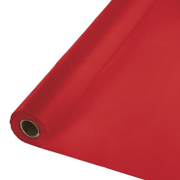Plastic Banquet Roll Classic Red 100'