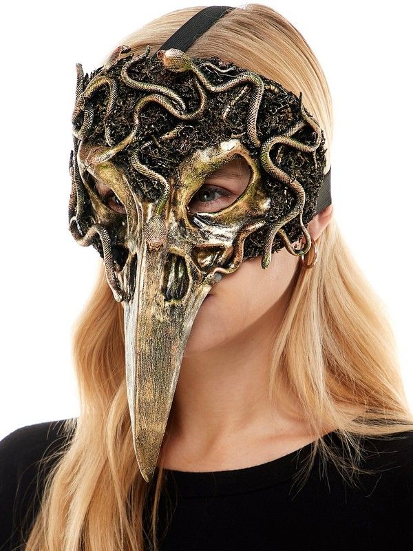 Long Beak Mask - Gold