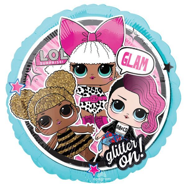 Lol Surprise - 17" Helium Filled Foil Shaped Balloon, Ribbon