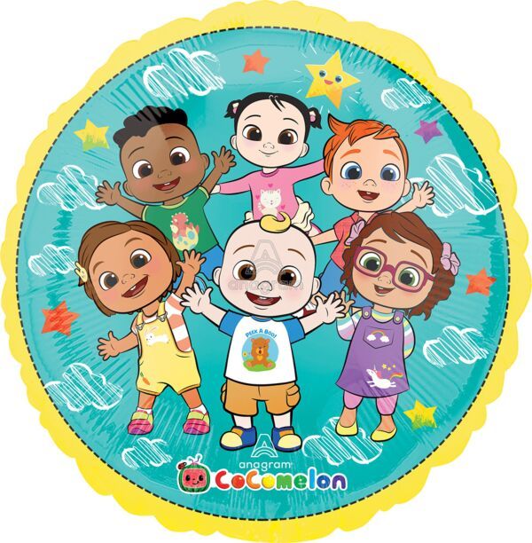 CoComelon - 28" Helium Filled Foil Shaped Balloon, Ribbon