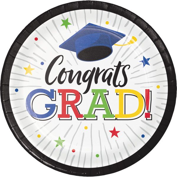 Hats Off Grad - 9" Plates 8ct